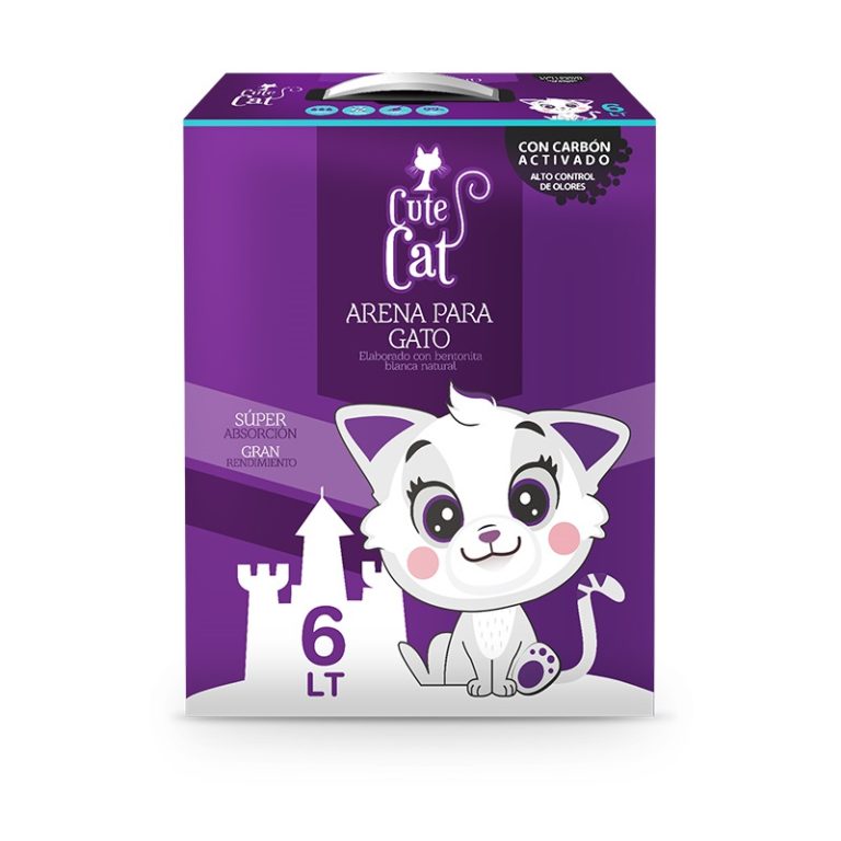 Arena para gatos – Cute Cat – Caja con carbón activado – PetCare